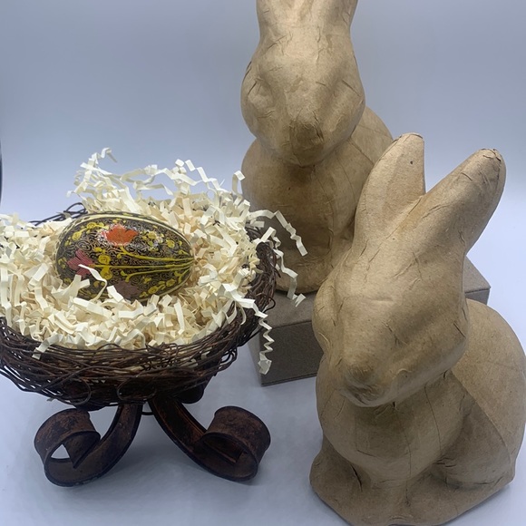 Source Unknown | Holiday | Mixed Lot Of Easter Decor Metal Wire Basket ...